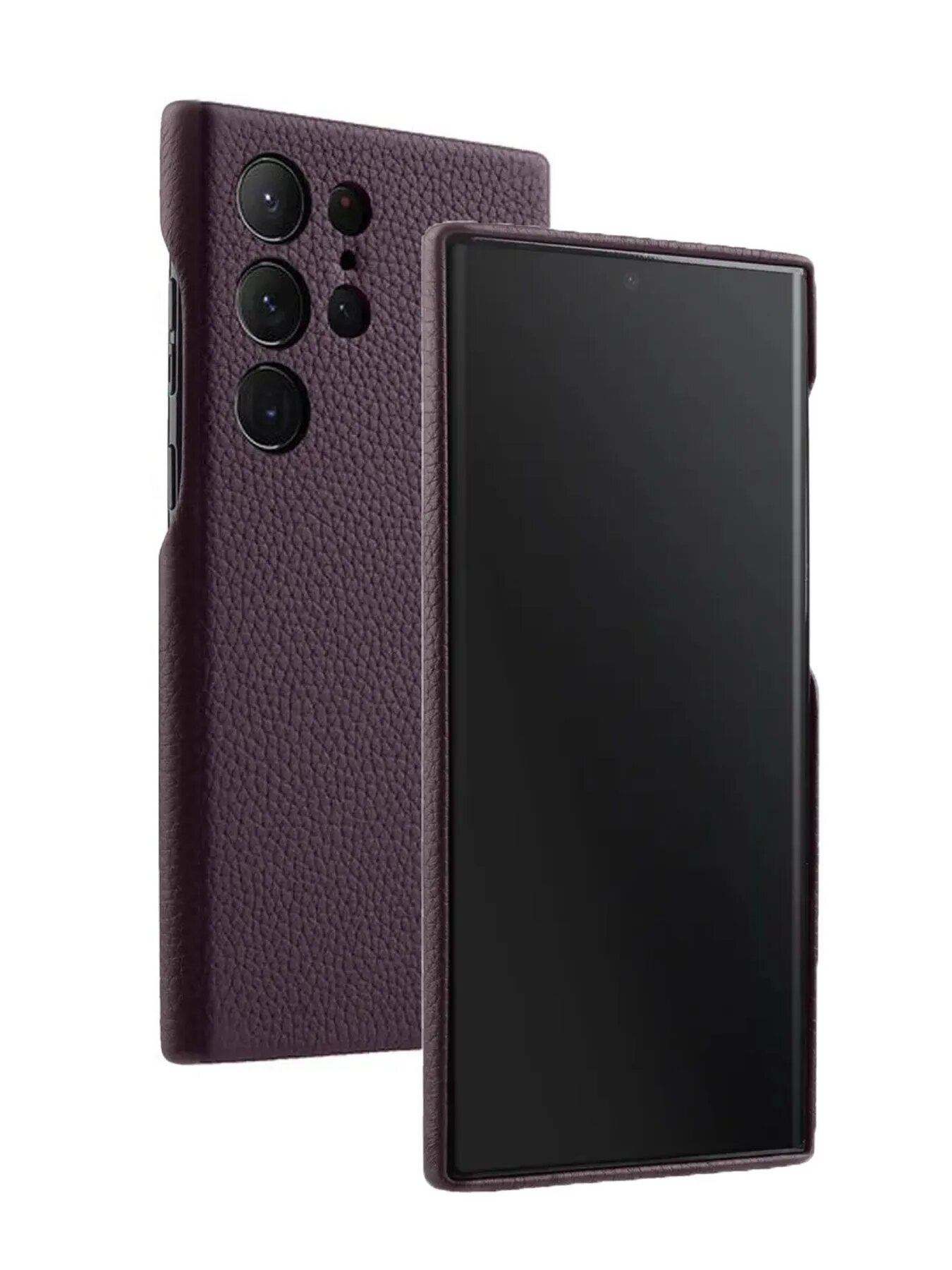 Кожаный чехол накладка Melkco для Samsung Galaxy S22 Ultra - Origin Regal Snap Cover, сиреневый
