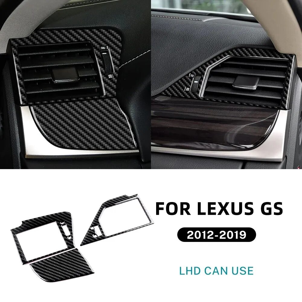 Наклейка под карбон на боковые дефлекторы Lexus GS L10 2012-2019, для GS250 GS350 GS450h (LHD/RHD)