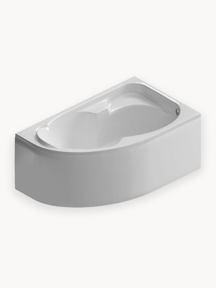 Ванна акриловая 150х90 см KATE комплект 4в1: ванна правый угол, экран, стальной каркас, слив-перелив 01ке1590пкп