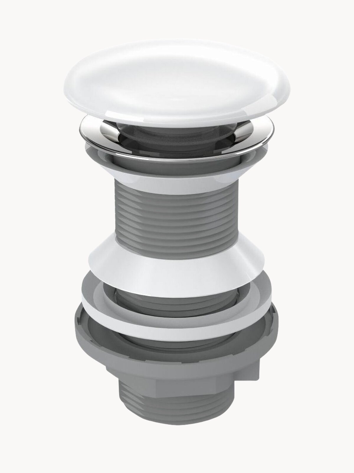 Донный клапан Aquanet Click/Clack, белый, для раковины, пластик – раковина для ванной комнаты