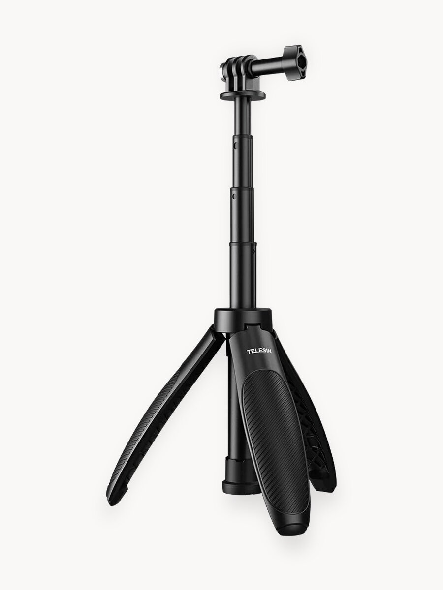 Монопод 2-in-1 Invisible Selfie Stick + трипод, мини штатив Telesin для экшн камер GoPro, DJI, Insta360, S1-MNP-01