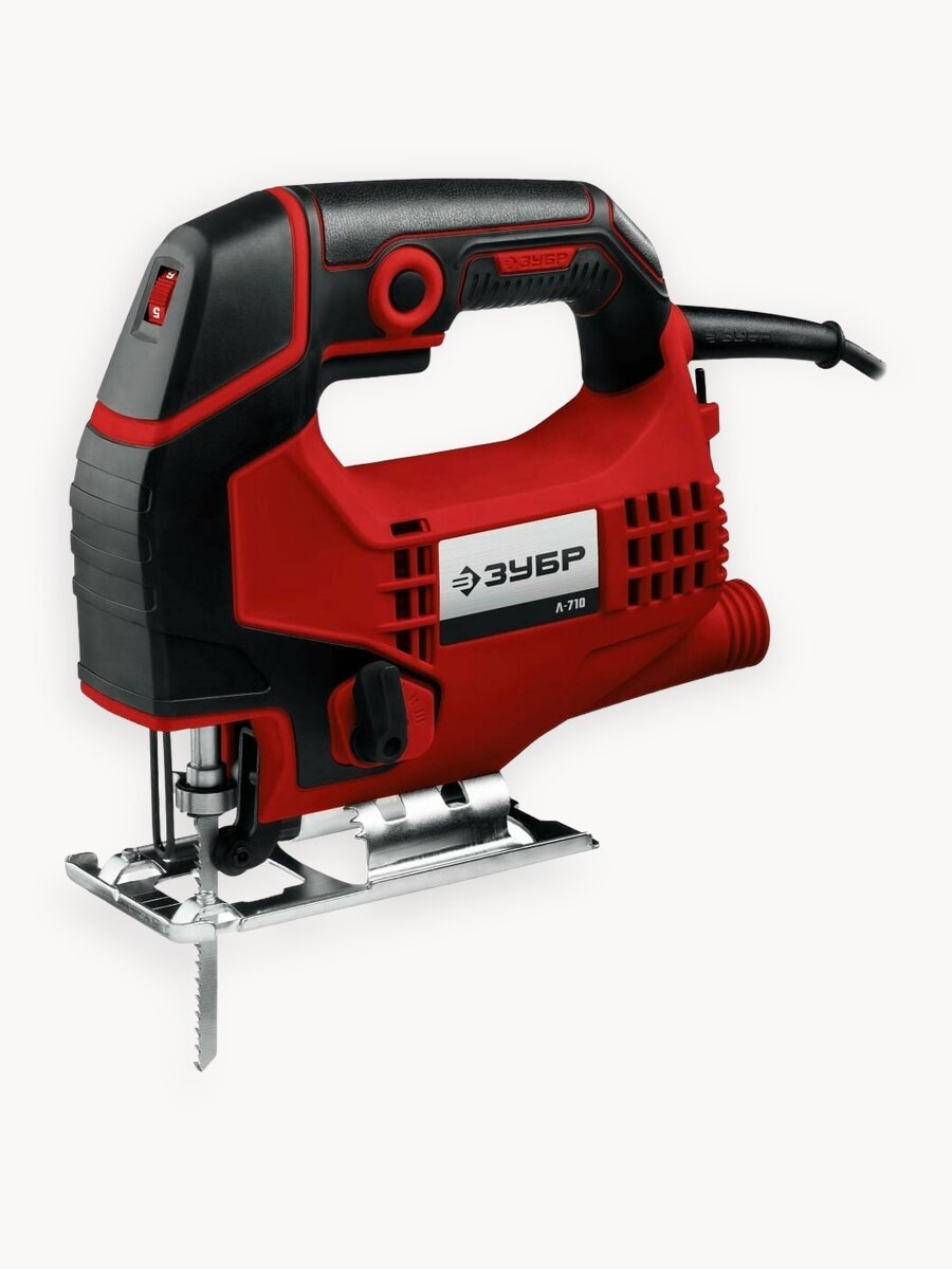 Электрический лобзик Зубр 710 Вт Л-710, металлический, синий