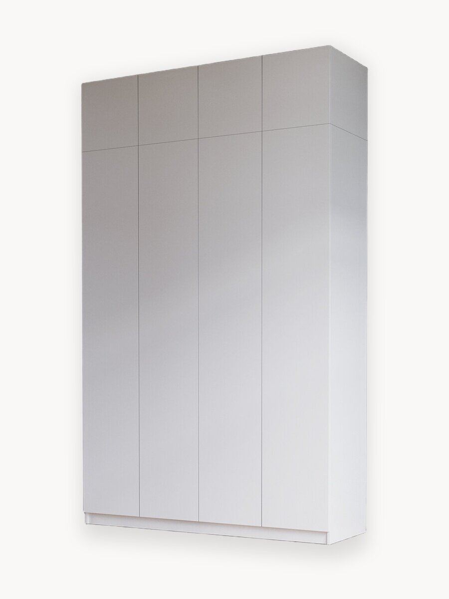 Шкаф для одежды с антресолью и ящиками уютная логика / 180*260*50 см, Белый