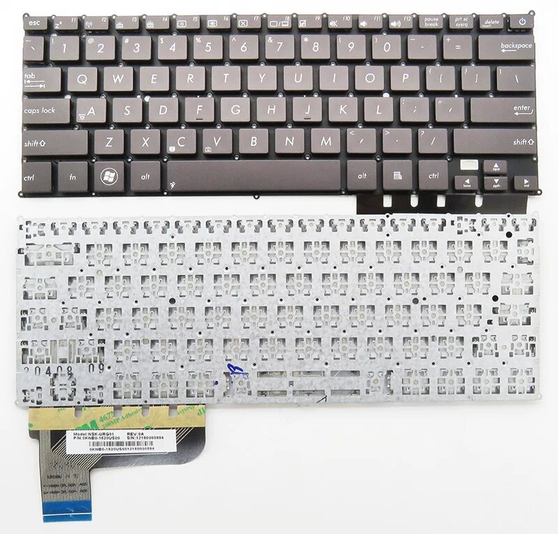 Клавиатура для ноутбука ASUS UX21 UX21E UX21A Кофе-коричневый цвет Без подсветки Новая Оригинальная замена