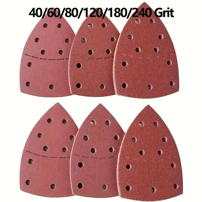 Шлифовальные диски треугольные клейкие 40-320 гр. 10pcs, 40-240 Grit