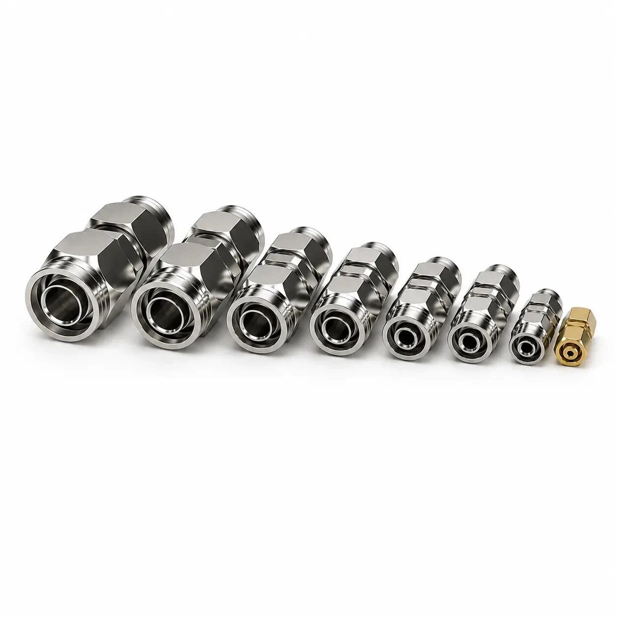 Пневматические фитинги быстроразъемные 1/8"-1/2" для интенсивного использования