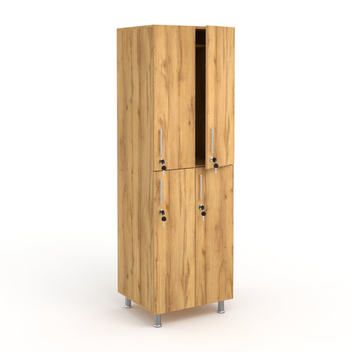 Шкаф для раздевалок 2-секционный 4х-местный, Дуб Золотистый. Производитель товара - компания Westcom.