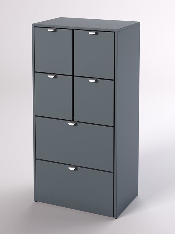 Комод вистхус с 6 ящиками, Темно-Серый. Производитель товара - компания Westcom.