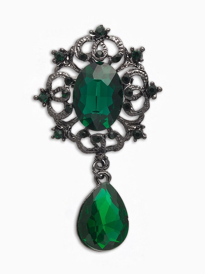 Брошь, стразы