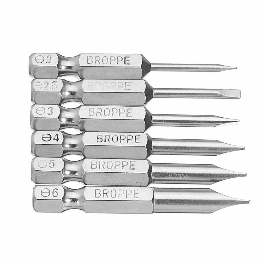 Инструмент Broppe 6 шт. 50 мм 1/4 дюйма шестигранный хвостовик 2-6 мм магнитные шестигранные головки отвертки биты
