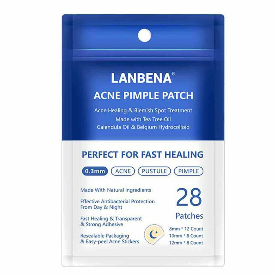 Пластырь от прыщей от угрей, невидимые наклейки от прыщей, лечение пятен, средство от прыщей от угрей, ежедневные наклейки / ночные наклейки темно-синего цвета, 28 таблеток для ночного использования