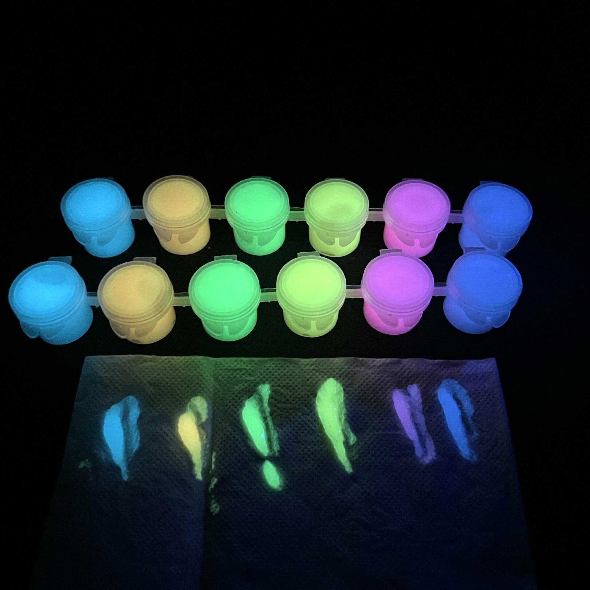 Светящаяся краска, акриловая, водонепроницаемая, 3 мл, 5 мл