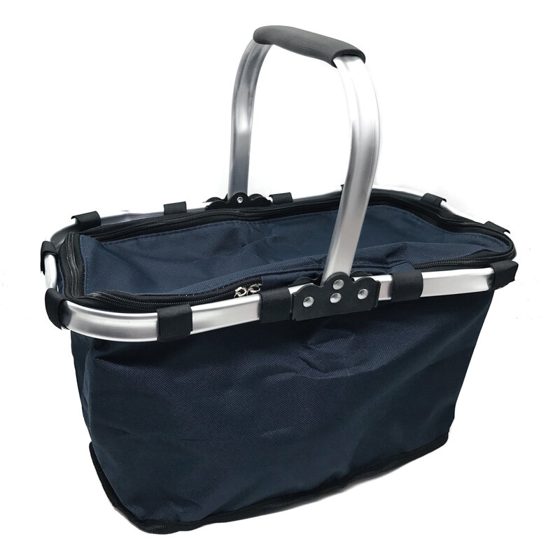 Сумка термос, термосумка, складная, черная, с ручкой, до 12 часов сохранения температуры, объём 9 л.