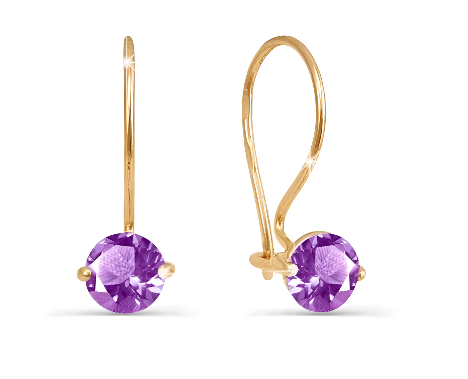 Серьги, красное золото, 585 проба, фианит