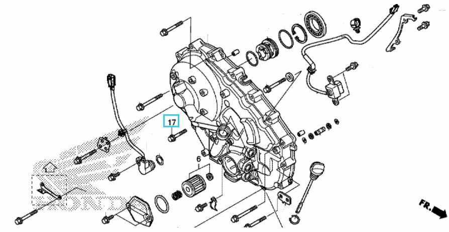 Болт с фланцем 6х28 (NSHF); Артикул Honda: 90006GHB680 (Оригинал)