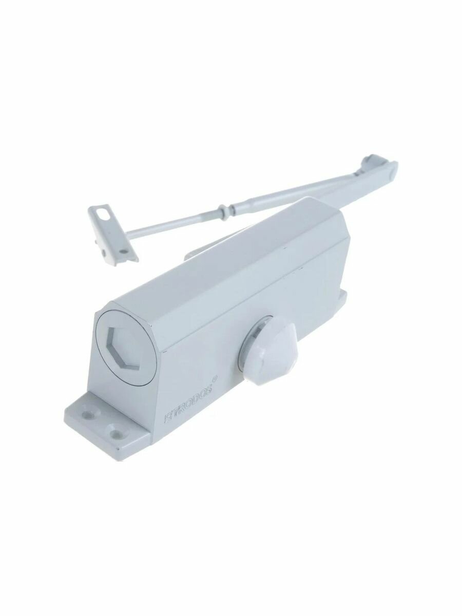 Доводчик дверной TRODOS (TD-120) цвет белый, для дверей до 120 кг