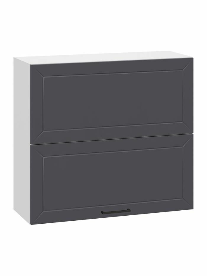 Кухонный модуль навесной, барный шкаф Сектор, 80х29.6х72 см, Белый / Графит