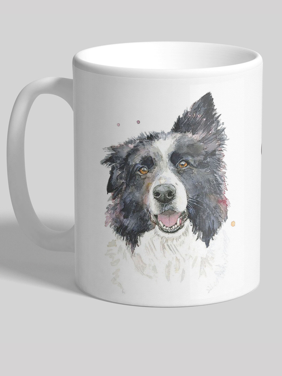 Кружка Бордер колли (серая) (кружка с Бордер колли , подарок с любовью, друг человека) 330 мл