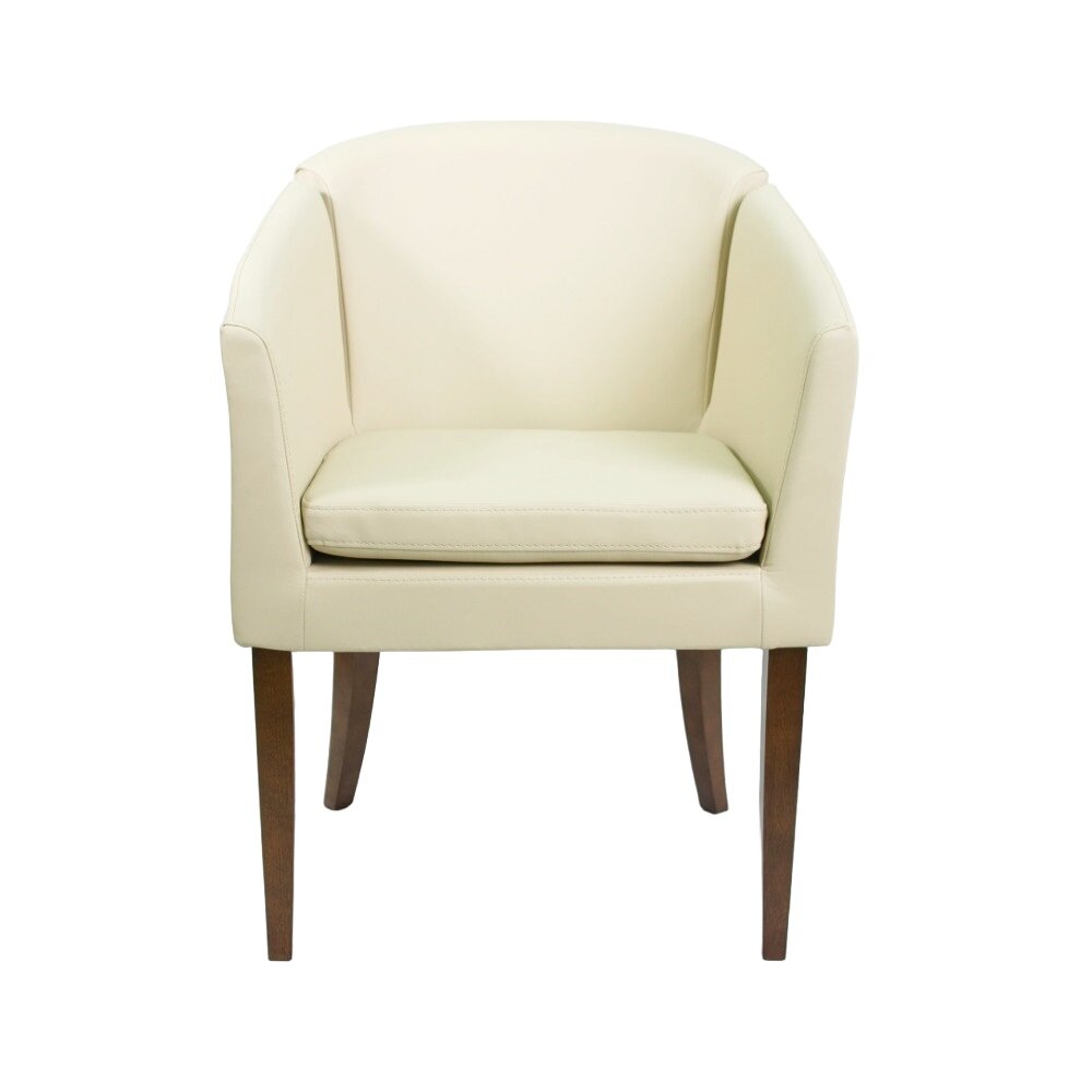 (flo-al580-be) Стул Флоран, искусственная кожа, цвет бежевый Ecotex 3014, опора деревянная (арт. AL-580)