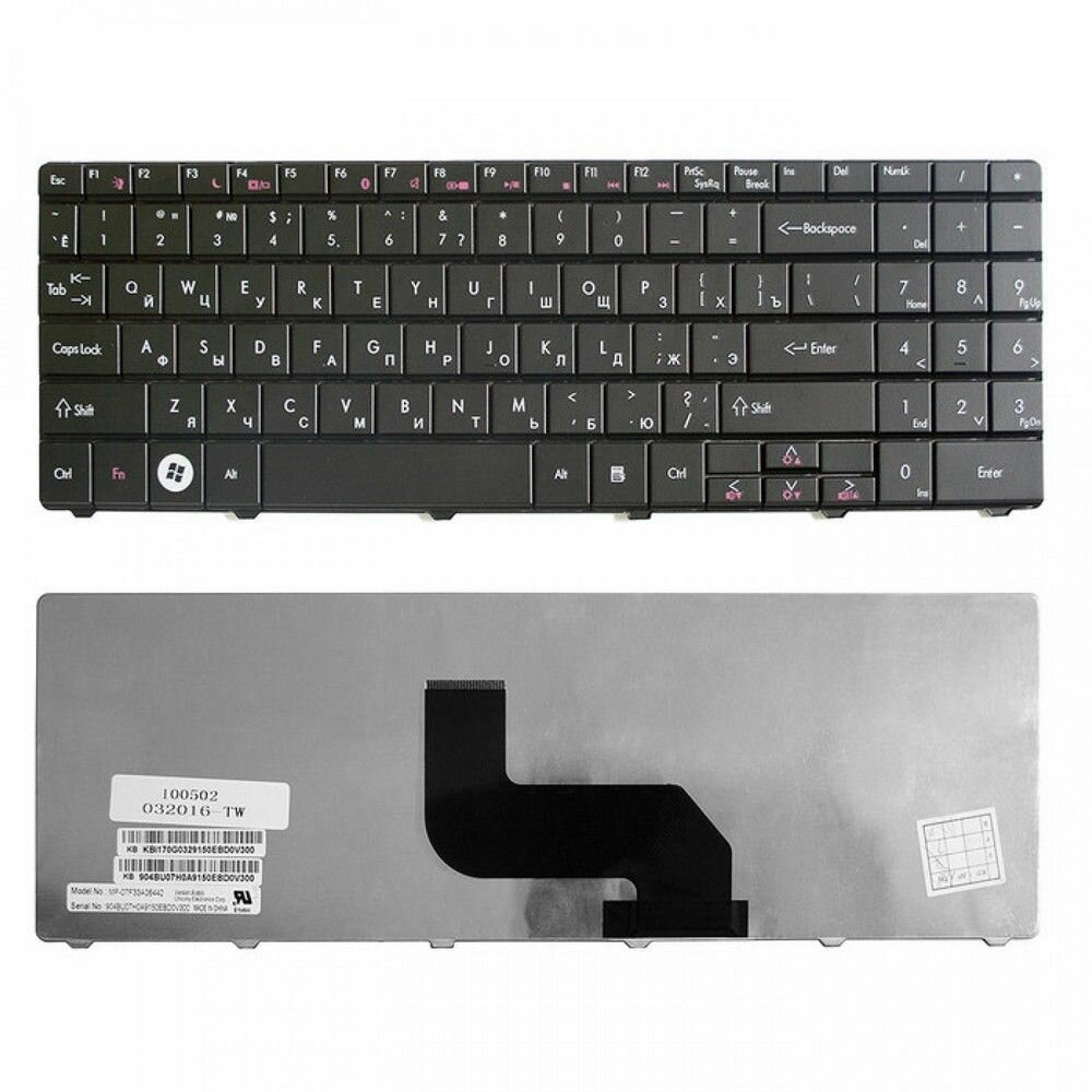 Клавиатура Packard Bell EasyNote TJ61, LJ61 (черная)