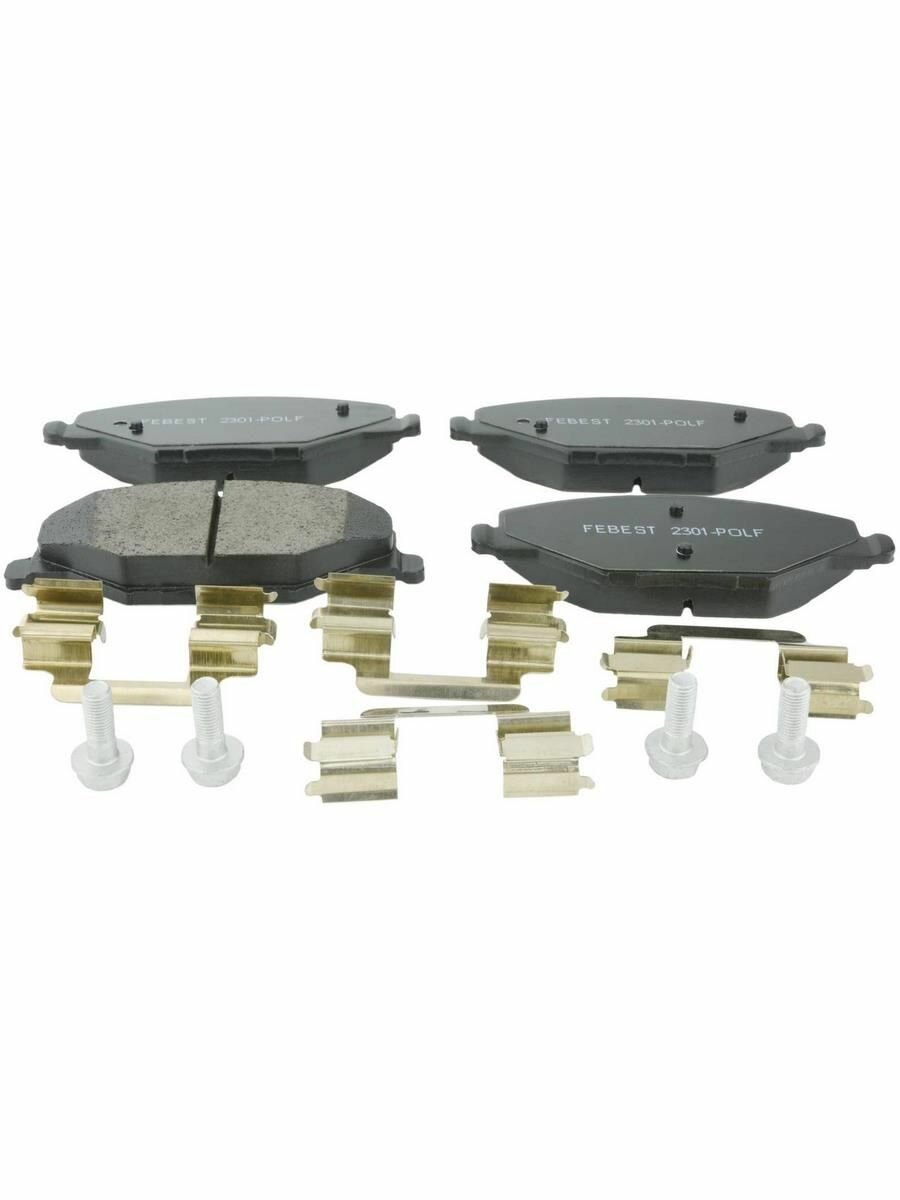 Тормозные колодки передние Febest 2301POLF для Skoda Fabia, Rapid, Volkswagen Vento, Polo