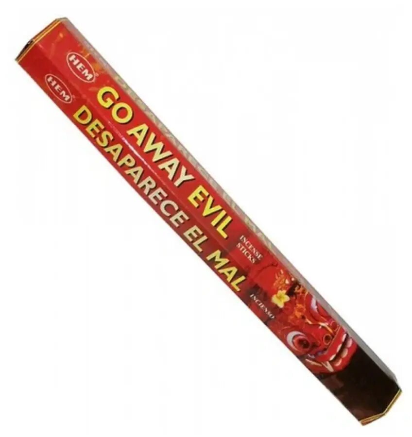 Hem Incense Sticks GO AWAY EVIL (Благовония уходи ЗЛО, Хем), уп. 20 палочек.