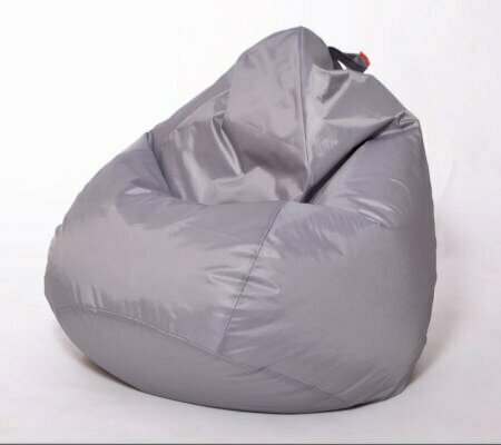 Кресло-мешок WOWPUFF юниор 100*75 см XL водоотталкивающий оскфорд Серый съемный чехол бескаркасный