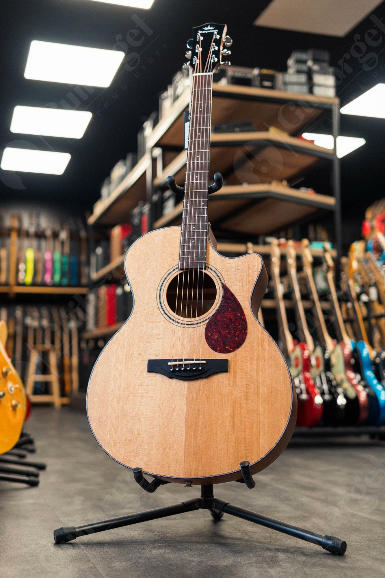 Трансакустическая гитара Kepma F0E GA Natural с чехлом