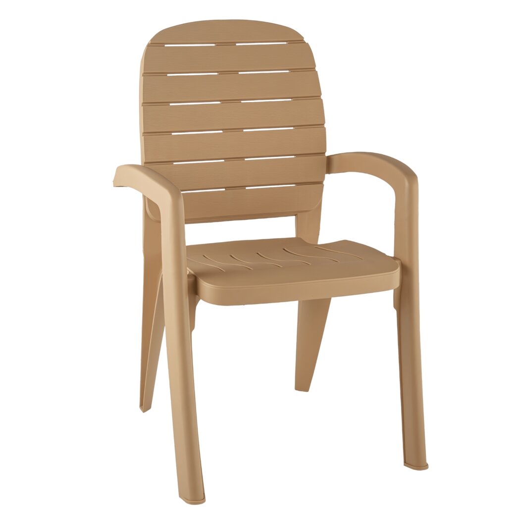 Кресло садовое "Прованс", бежевый, пластик, легкое, устойчивое к уф-лучам