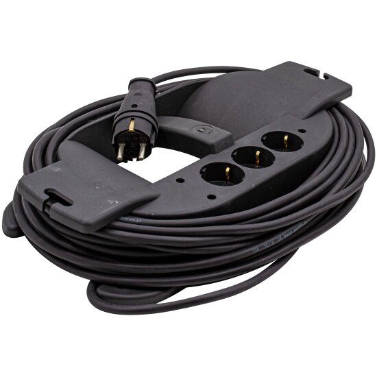 Very Удлинитель силовой на каучуковой рамке, IP44, КГ 3x1,5мм, 16А, 3,5кВт, с/з, 20м, (шт.) 89-0-099