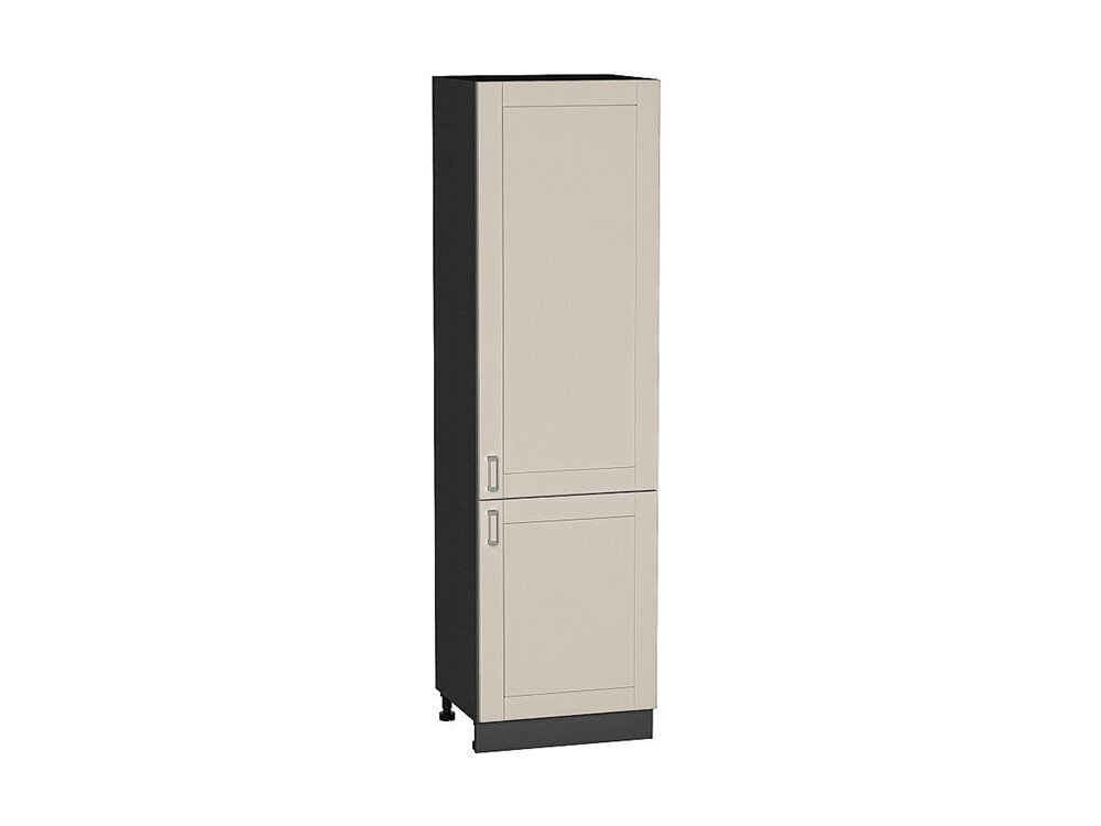 VVT Шкаф пенал с 2-мя дверцами Лофт Graphite, Cream Silk, 2140, 600 В*Ш*Г 2132*600*576, фасад МДФ Cream Silk, корпус Graphite Cream Silk