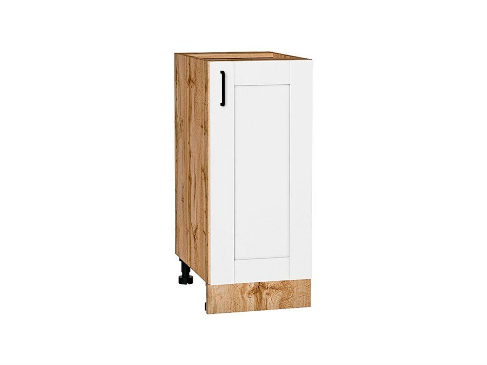 VVT Шкаф нижний с 1-ой дверцей Лофт Дуб Вотан, Super White, 350 В*Ш*Г 816*350*480, фасад МДФ Super White, корпус Дуб Вотан Super White