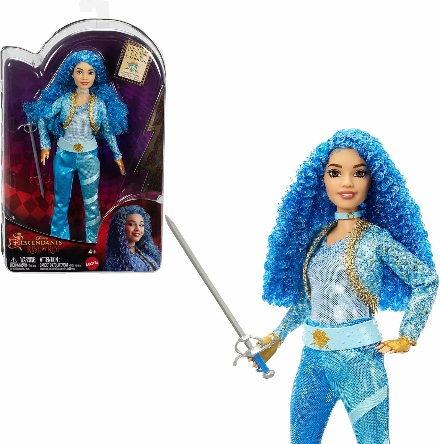 Кукла Mattel Disney Descendants: The Rise of Red, Princess Chloe Charming HWT88_HWT89
