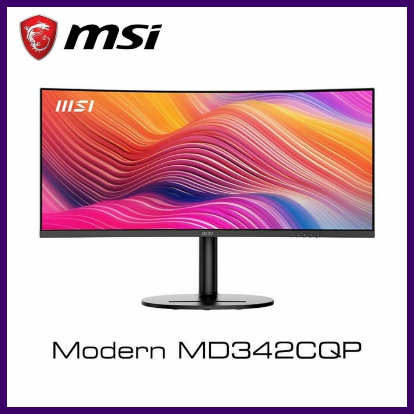 Монитор MSI 34 дюйма 4K 120Hz Curved с HDR, встроенные динамики, Type-C, MD342CQP, AB A