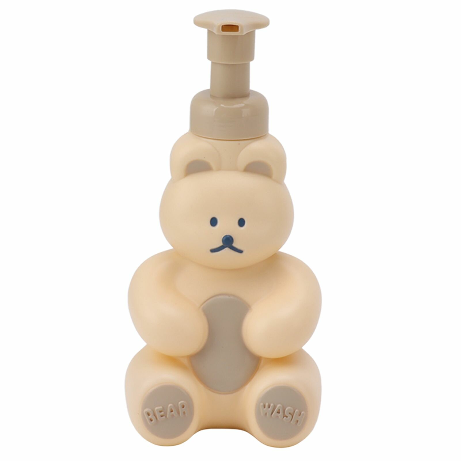 Пустой флакон-дозатор для жидкого мыла в форме мультяшного медведя, большой контейнер для мытья рук, шампуня, кондиционера, крема, белый