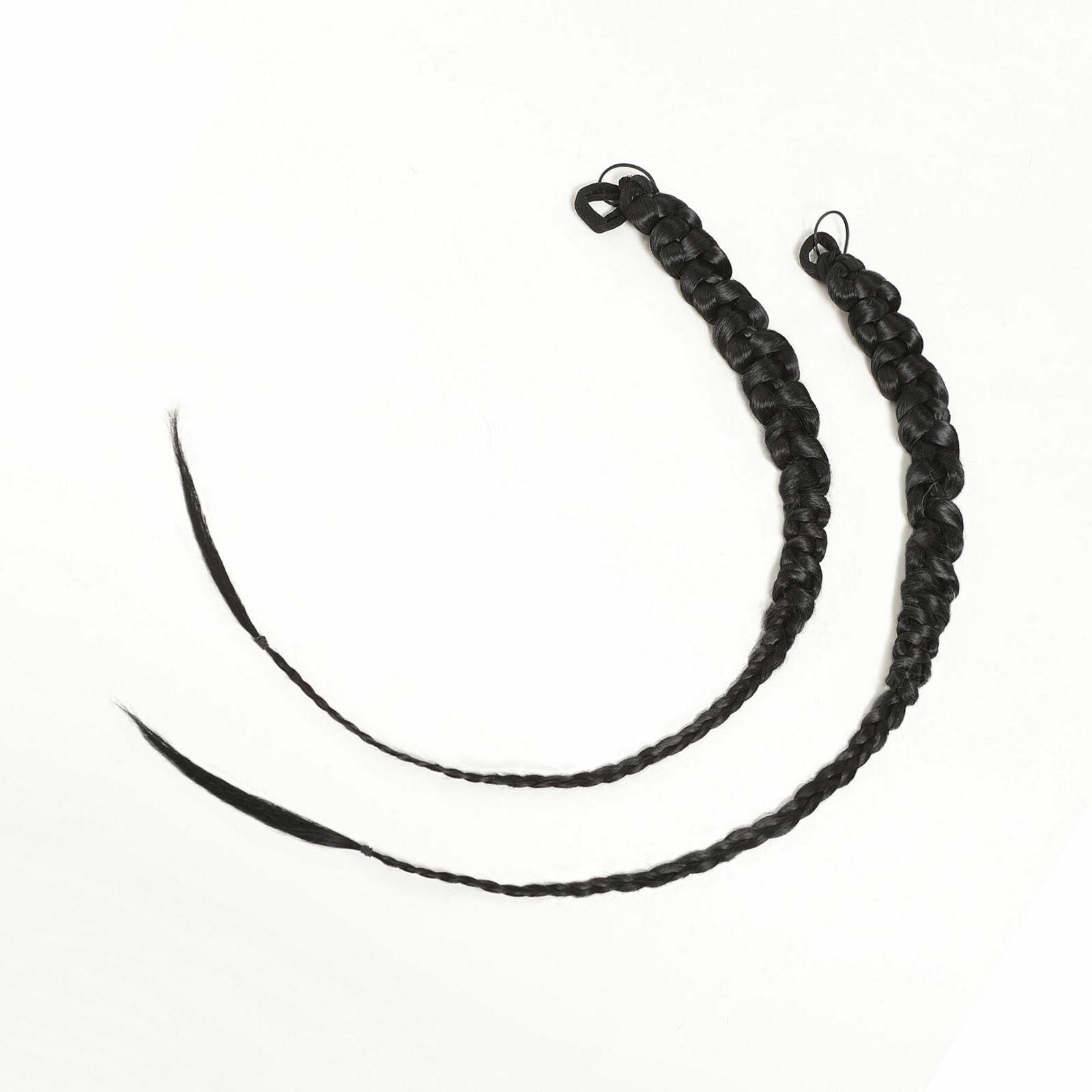 Пара модных косичек-поняш для женщин, стильные закрученные косы 80 см, легкие и удобные, для вечеринок и косплея, 150 г