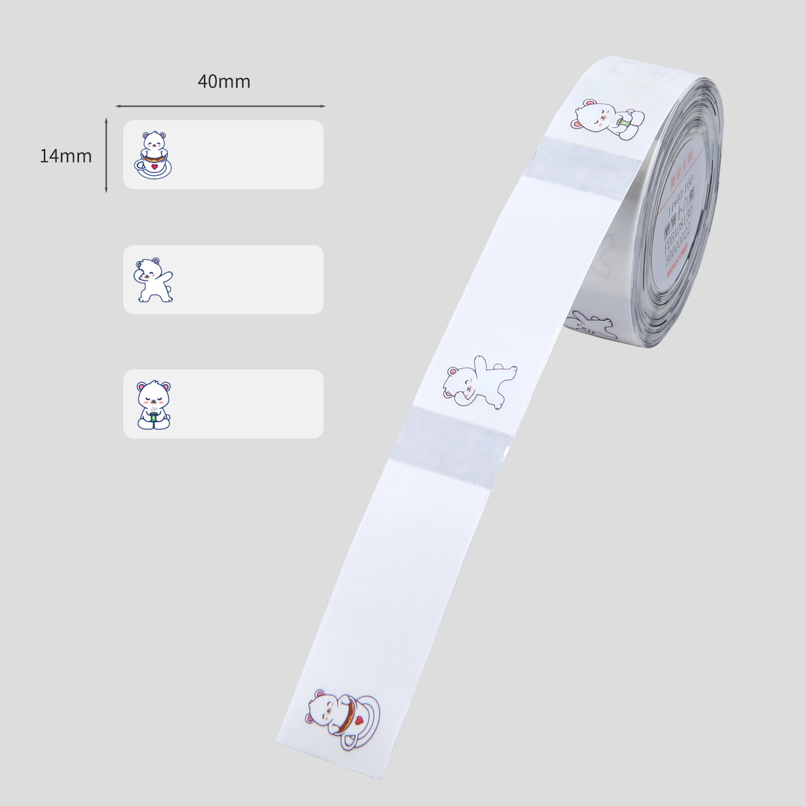Термоэтикетка Niimbot полупрозрачная для принтеров D11/D110/D101, 14x40 мм, 160 листов, водонепроницаемая, прочная, для супермаркетов, общепита