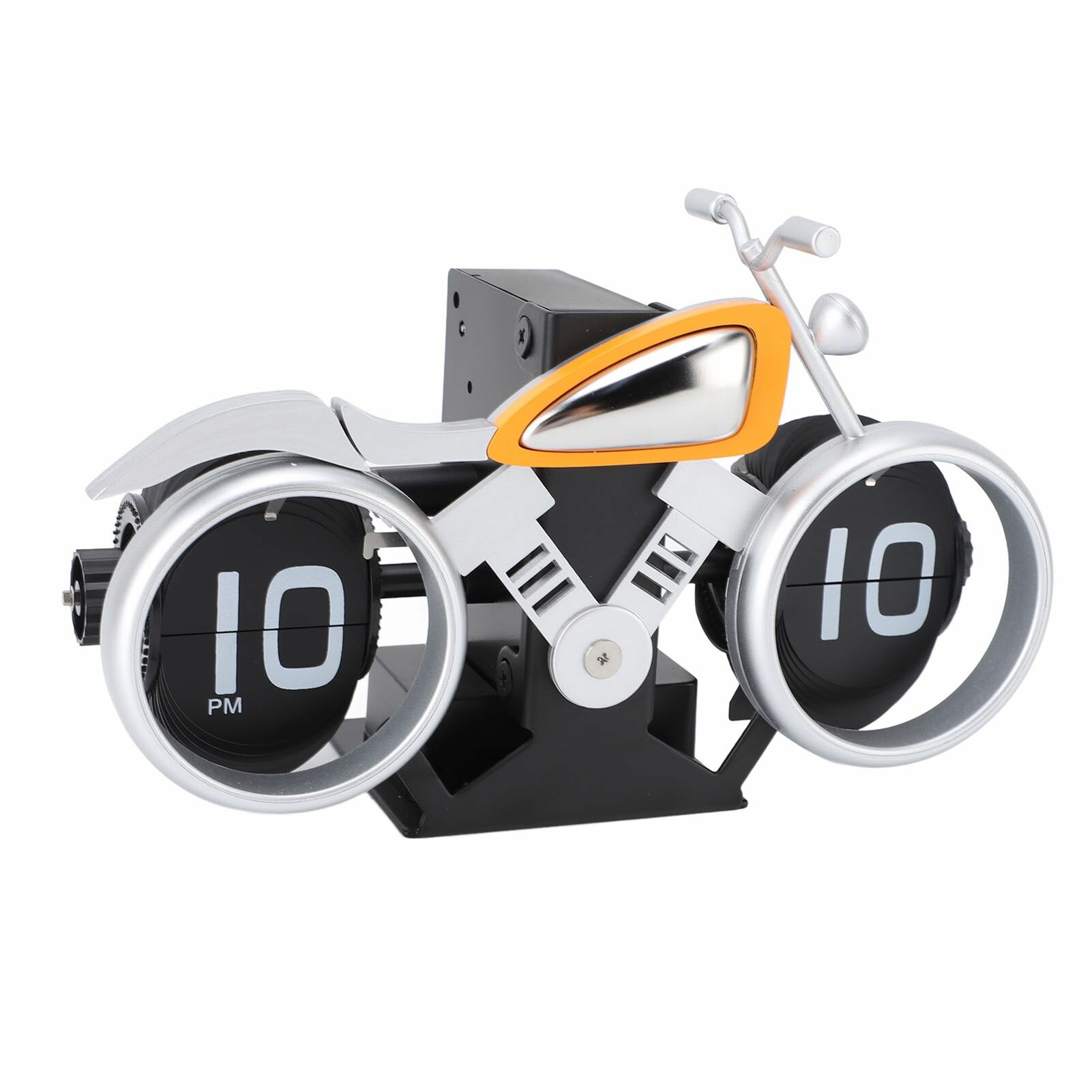 Механические настенные часы-мотоцикл из пластика и ПВХ, стильный декор для дома и офиса, 18.8 см, работает от батареек