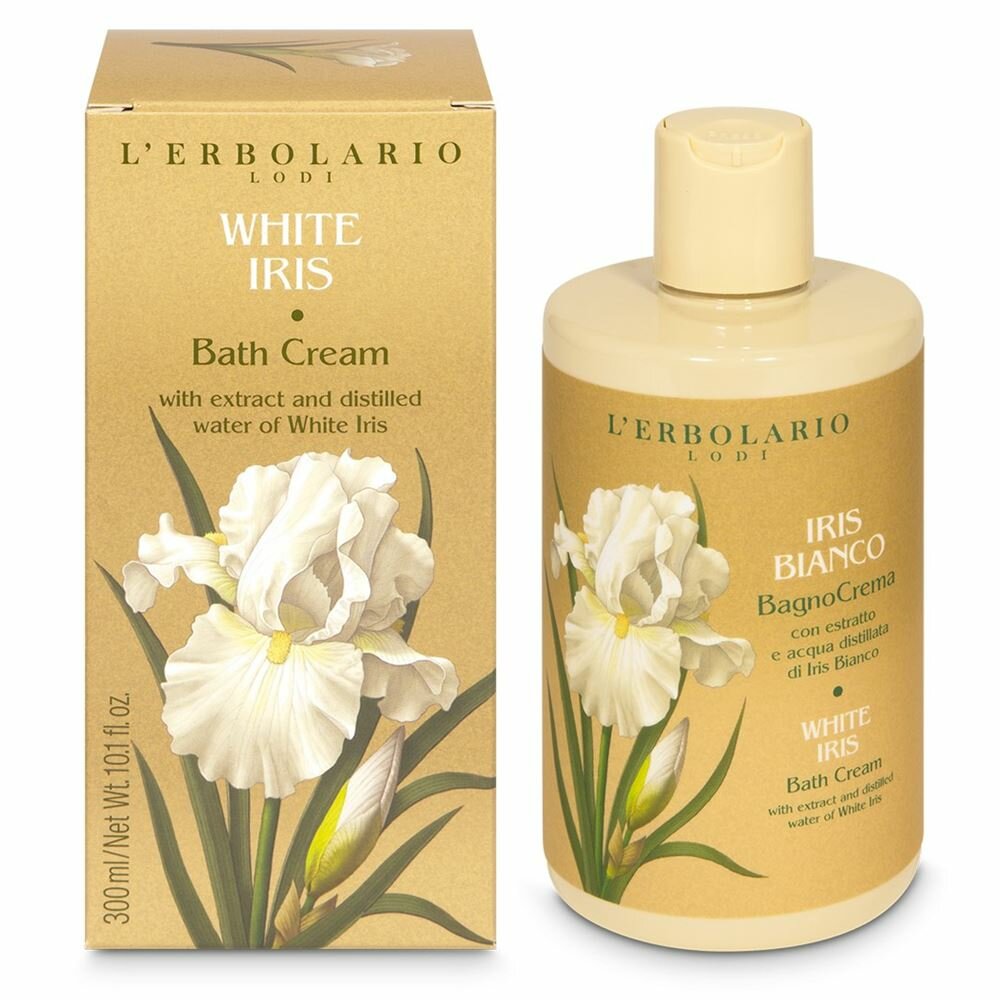 Крем-гель для душа и ванны L`Erbolario White Iris Bath Cream, 300 мл