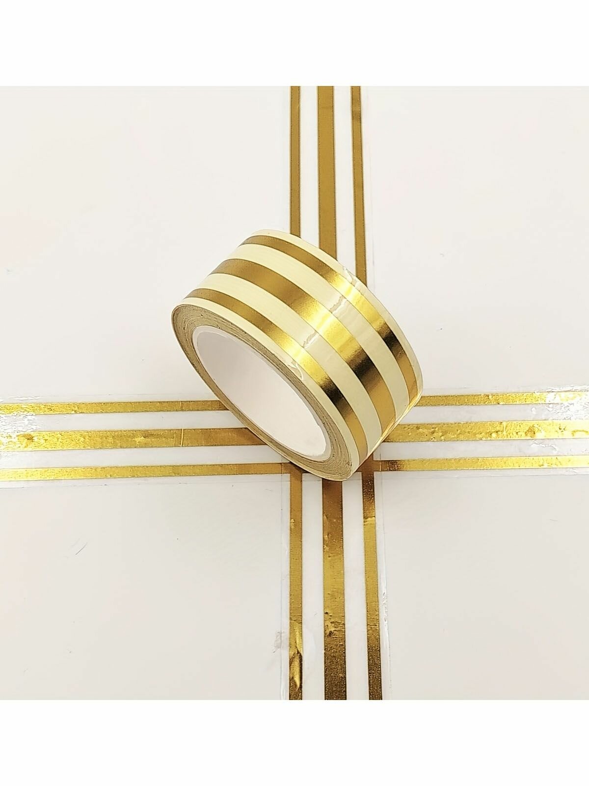 5м/196.85 дюймов Золотая наклейка с швом Водонепроницаемая наклейка на пол