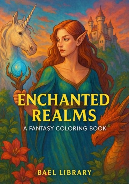 Enchanted realms: a fantasy coloring book [Цифровая книга]