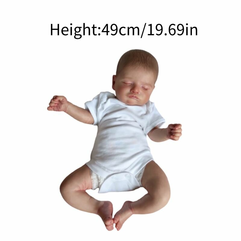 Реалистичная кукла-реборн Npk Rosalie 48 см, с мягким телом и одеждой на заказ.