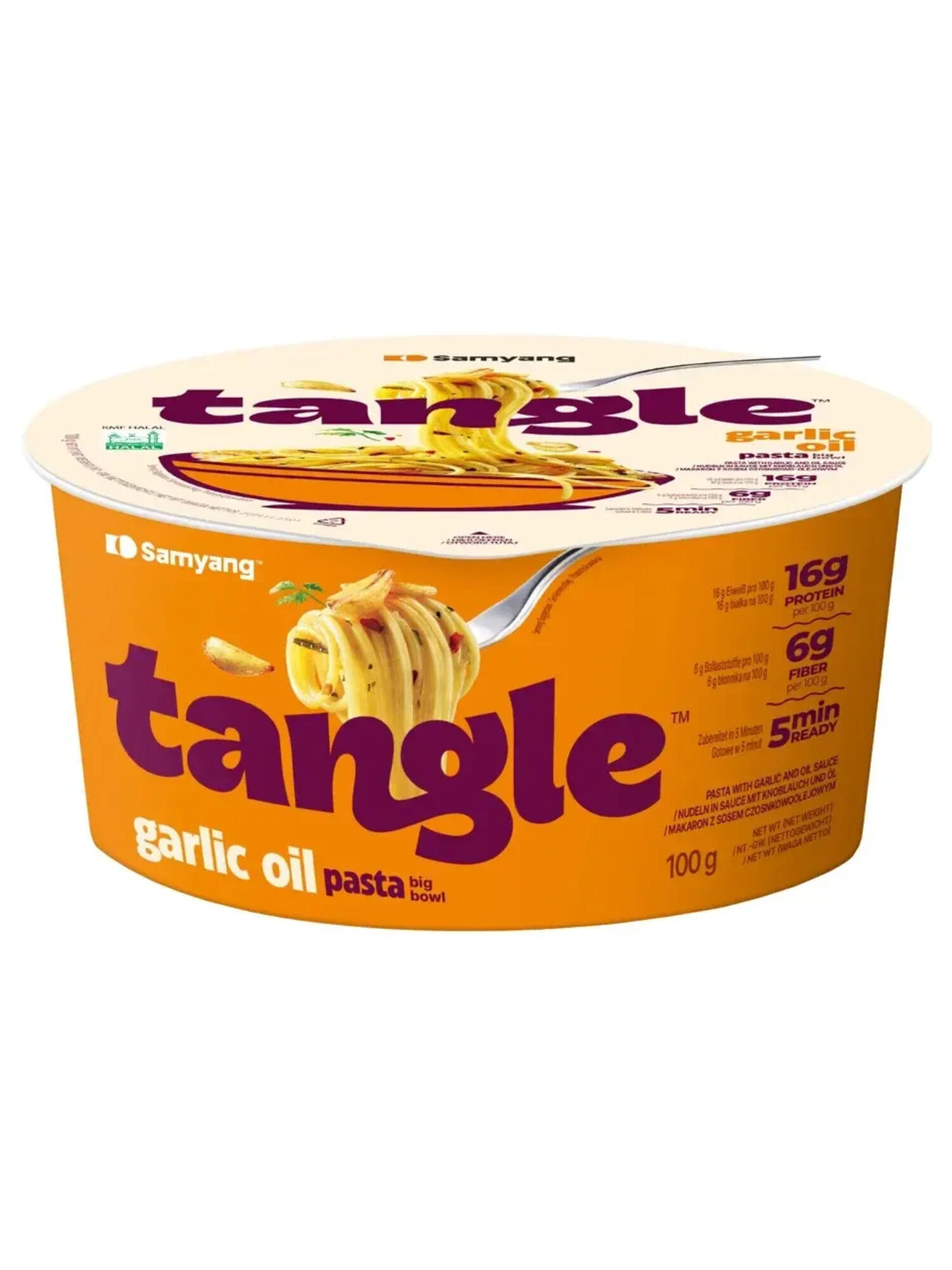 Лапша чесночная Samyang Tangle Garlic Oil стакан 100 г