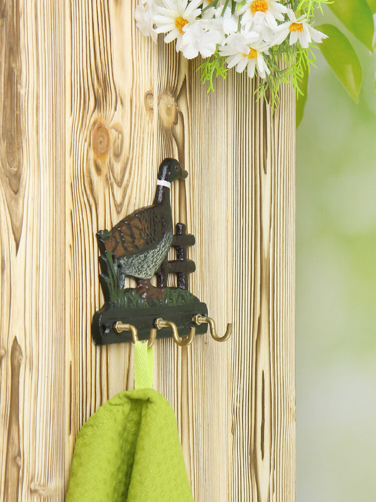Вешалка крючок для одежды настенная Утка 11 * 11 см чугун Iron Garden KSVA-YM-KR-2319