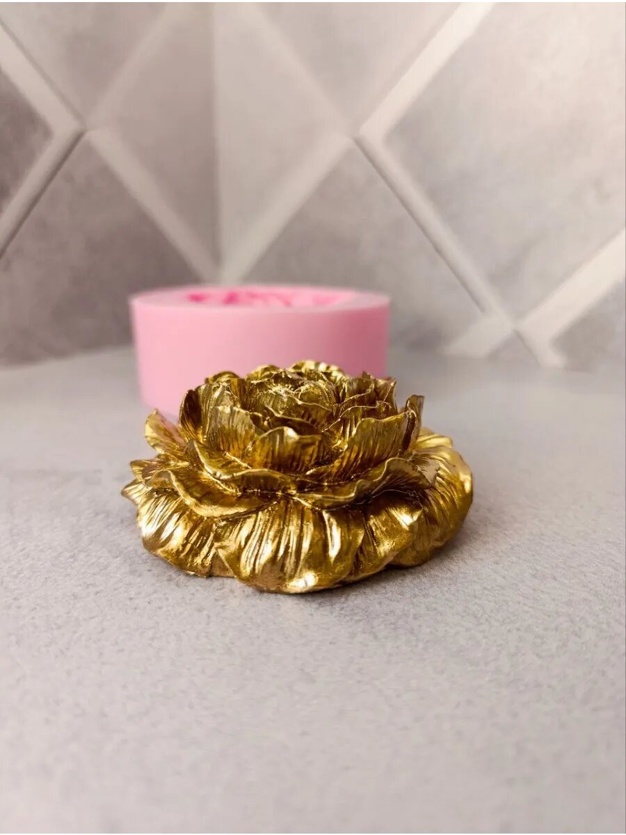 Молд силиконовый "Цветок". Высота готового изделия 3,4 см. "Т-молд".