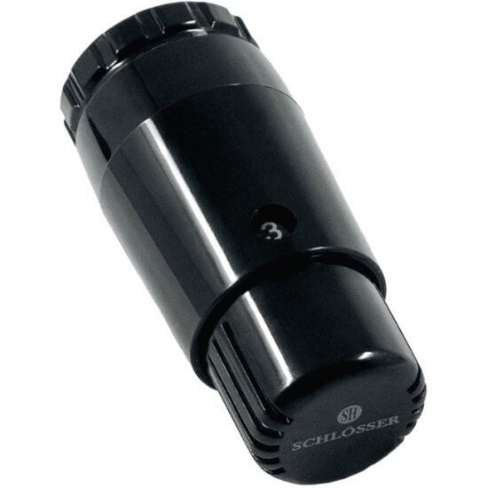 Термостатическая головка Schlosser MINI Diamant M30x1,5 Чёрный Ral 9005