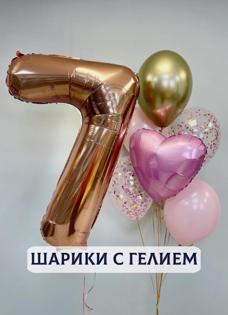 Воздушные шары с гелием, шарики воздушные "Для девочек" №1933