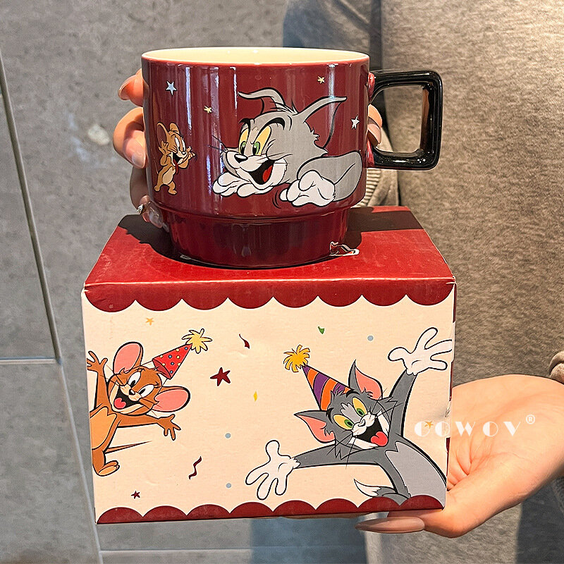 Том и Джерри милый Джерри керамическая кружка штабелируемая чашка домашняя пара чашка для воды женская чашка для кофе сувенир