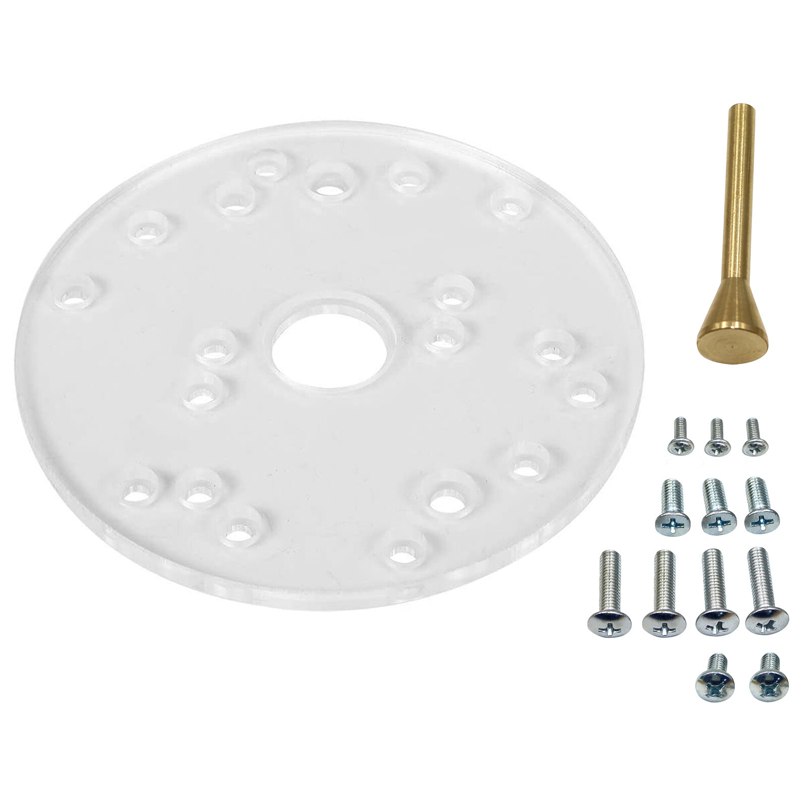 Универсальная акриловая опорная пластина для фрезерного станка с центрирующими винтами для отделочных фрезеров, вспомогательный инструмент для деревообработки.