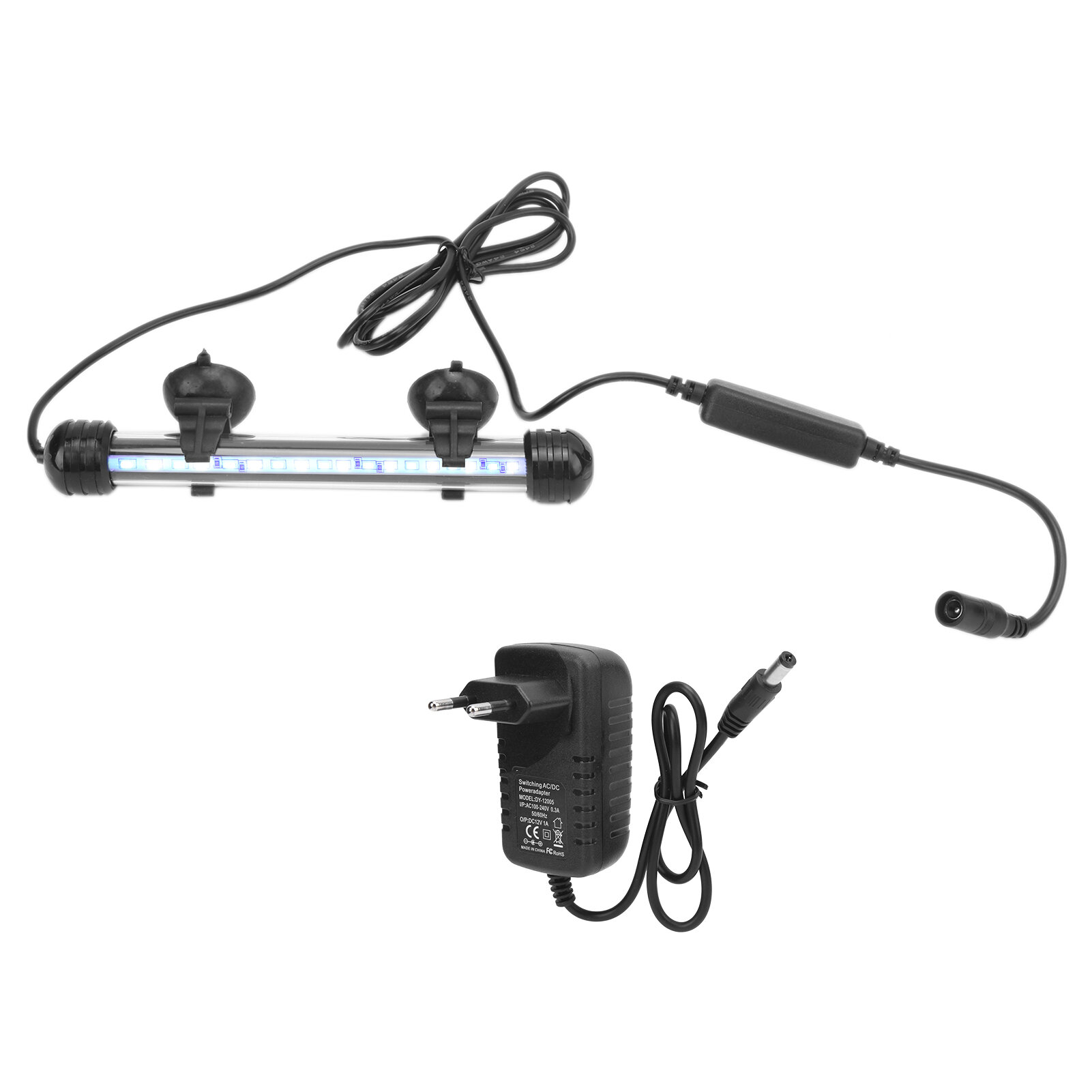 Водонепроницаемый аквариумный светильник со светодиодной подсветкой, 3 режима яркости, вилка 100-240 В EU, диаметр 18 см.